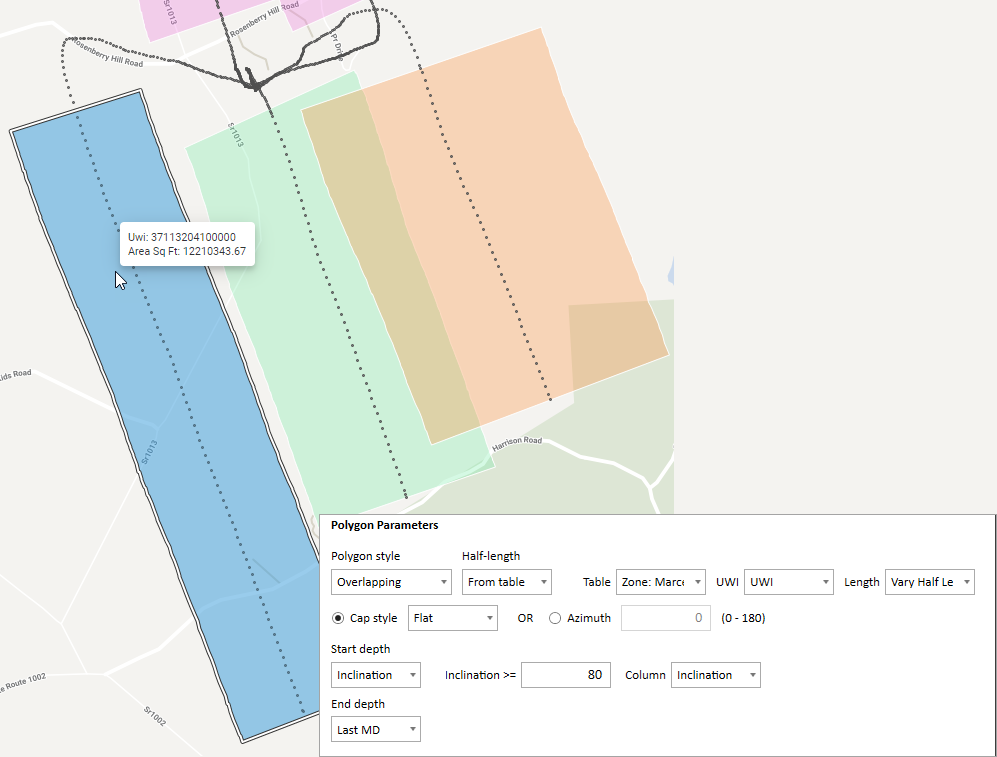 Drainage polygon examples