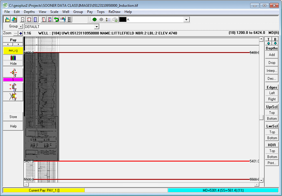 Import uncalibrated raster logs