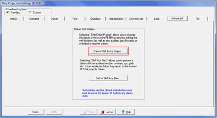 Reproject an Entire Project to a Different Reference Datum