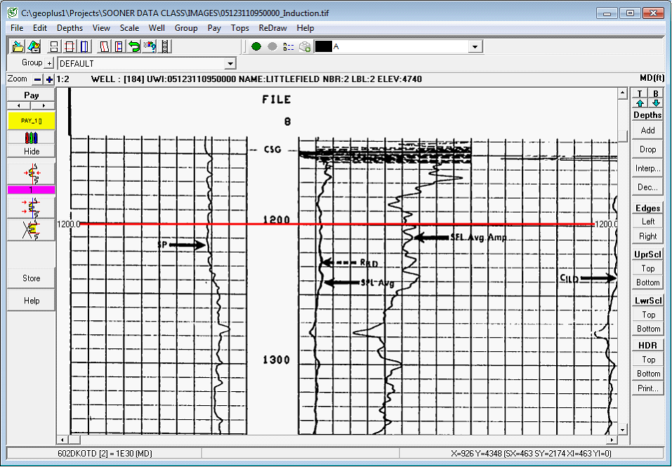 Import uncalibrated raster logs