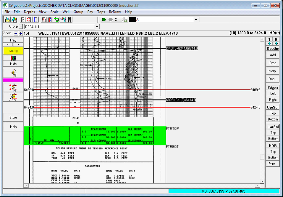 Import uncalibrated raster logs