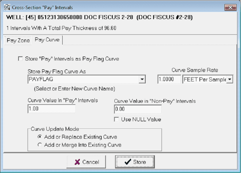 Cross-Section "Pay" Intervals