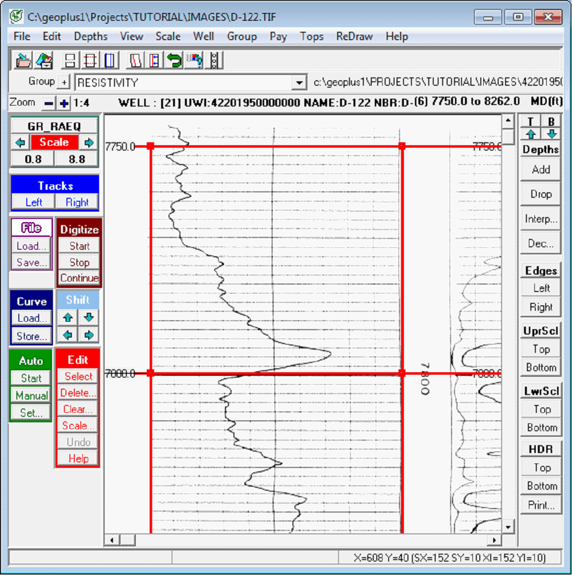 How to Digitize a Raster Log