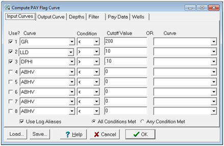 Compute pay flag curve