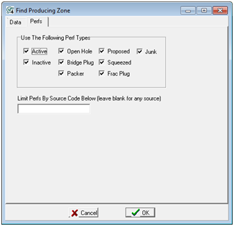 Find Producing Zone