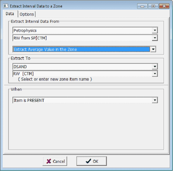 Extract Interval Data to Zone