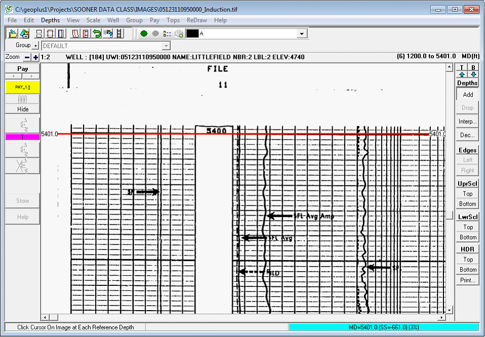 Import uncalibrated raster logs