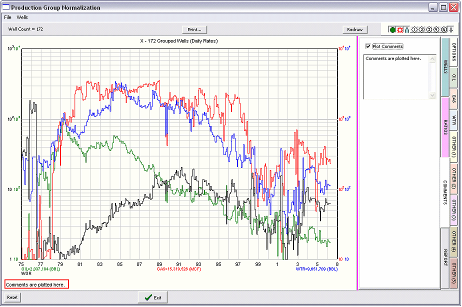 Production Normalization Comments tab