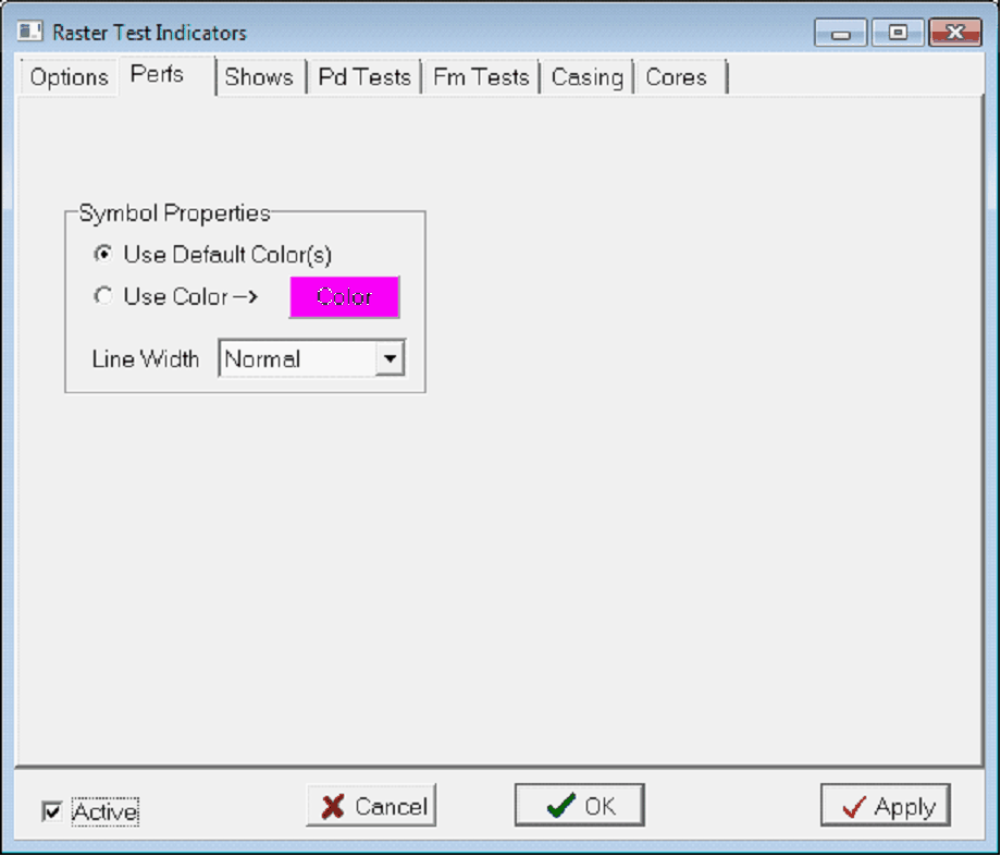Raster Test Indicators