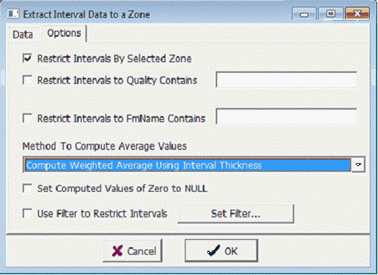 Extract Interval Data to Zone