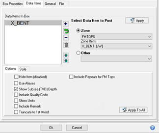 Post Z Data on Well Path...