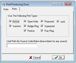 Find Producing Zone